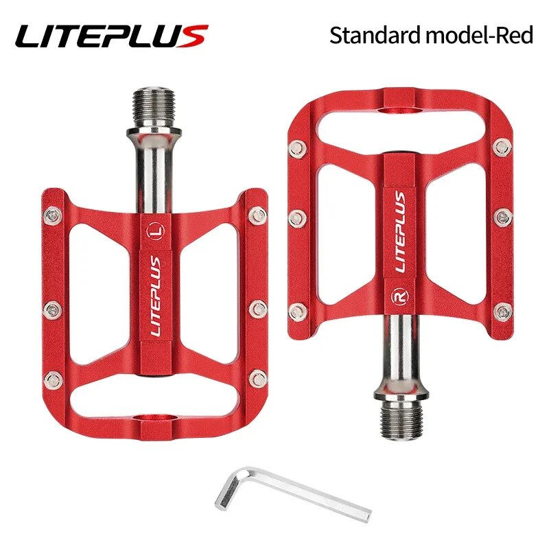 Велосипедные педали Liteplus из алюминиевого сплава Красный, Standard Red
