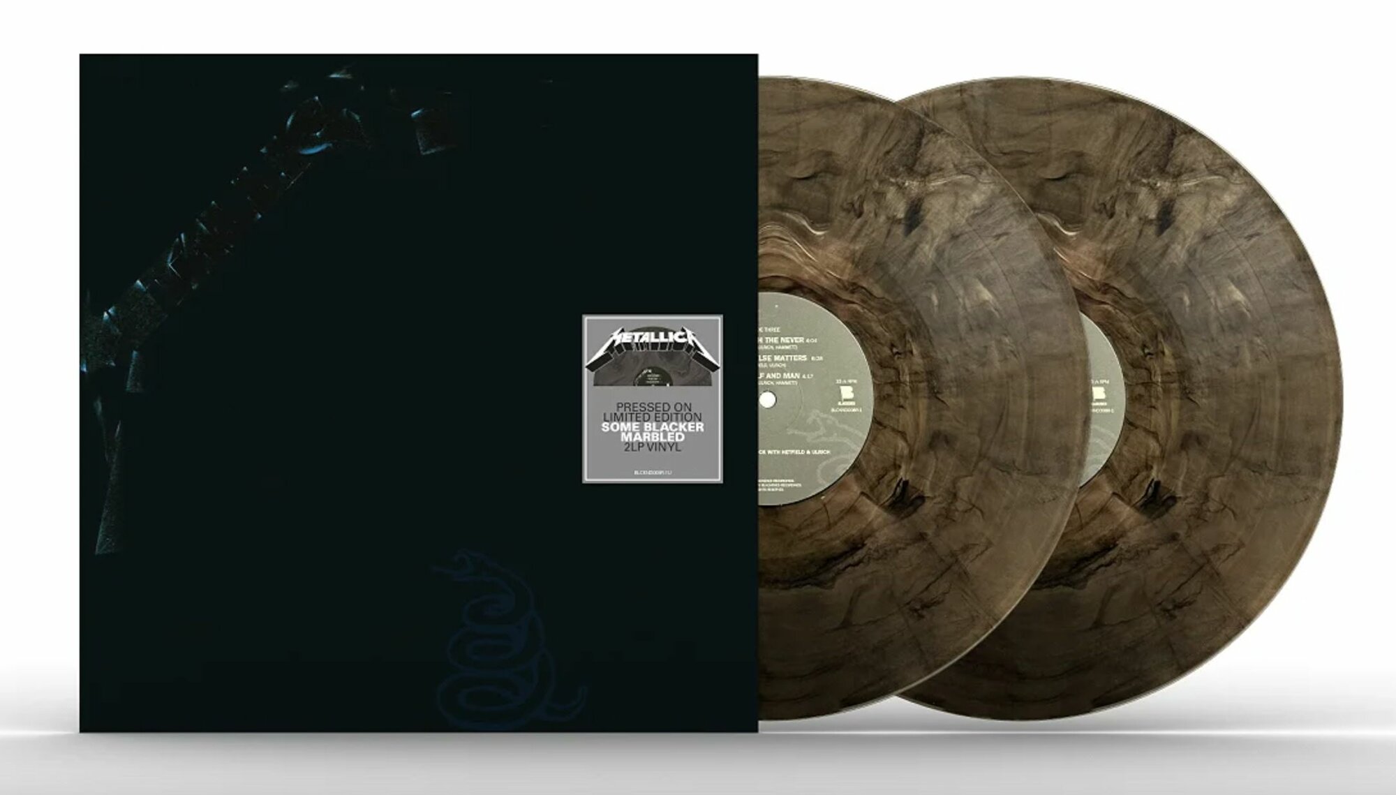 Metallica - Metallica (Clear with Black Album Marble USA Limited) Прозрачно-Черный Мрамор Виниловая Пластинка