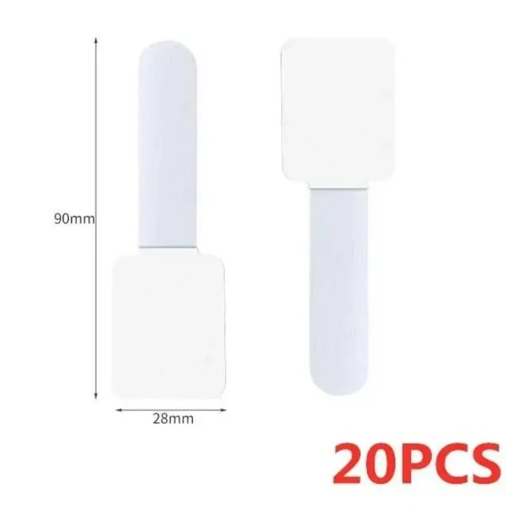 20 шт. многоразовые самоклеящиеся стяжки для кабелей RBZ-0233 20pcs White