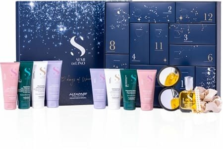 Косметический набор для волос Alfaparf Milano Semi di Lino Advent Calendar, 12 шт, для женщин