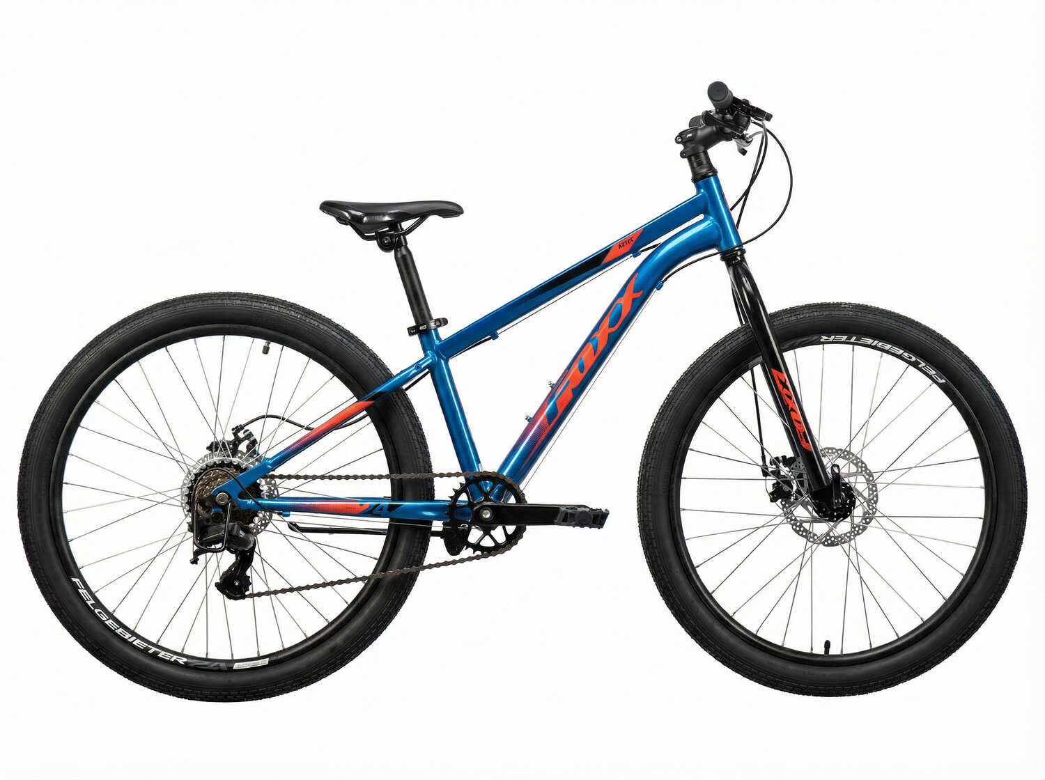 Подростковый велосипед Foxx Aztec JR 24 (2025), стальная рама, размер 12", синий