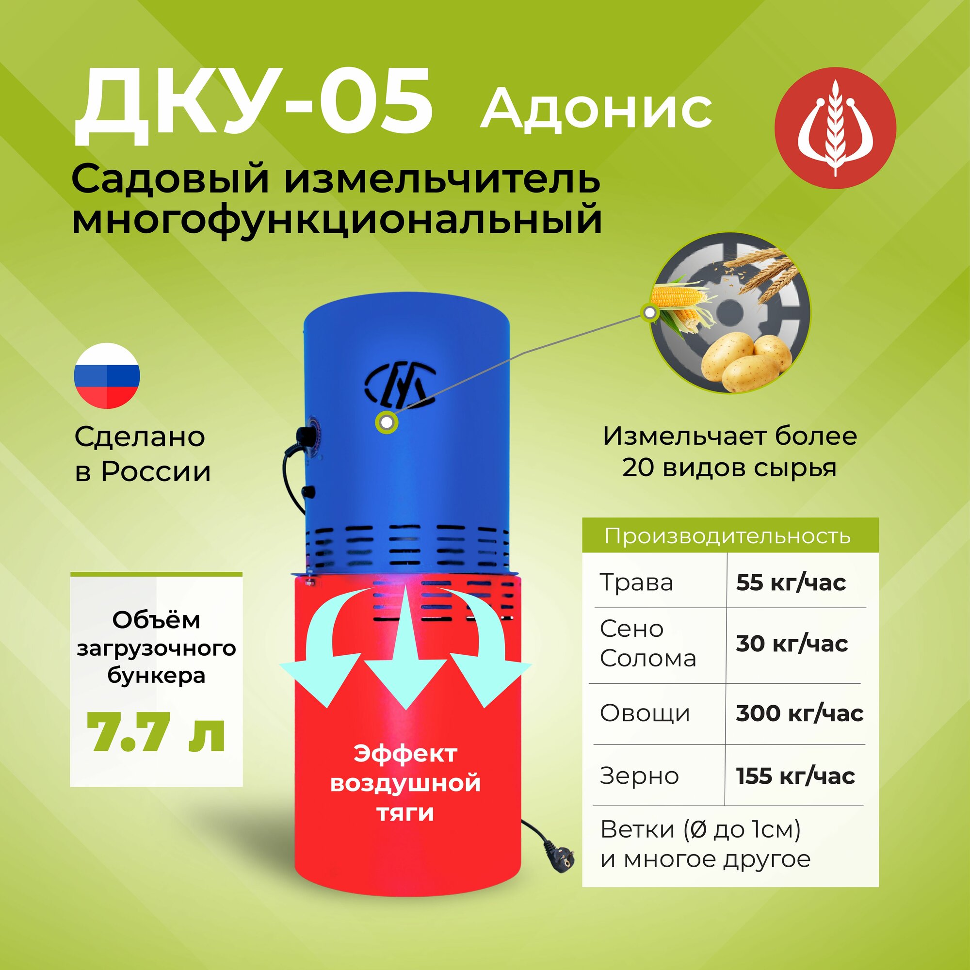 Садовый измельчитель Фермер ДКУ-05