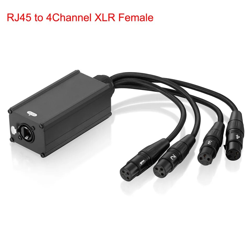 RJ45 to 4 XLR Female адаптер
