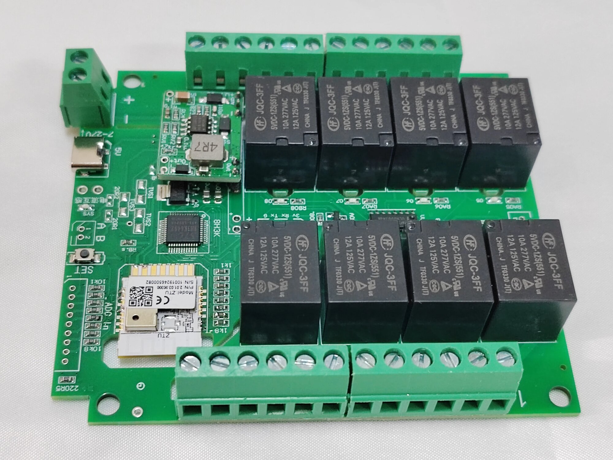 Модуль реле Tuya/Zigbee 8 каналов v7080 220V tuya zigbee
