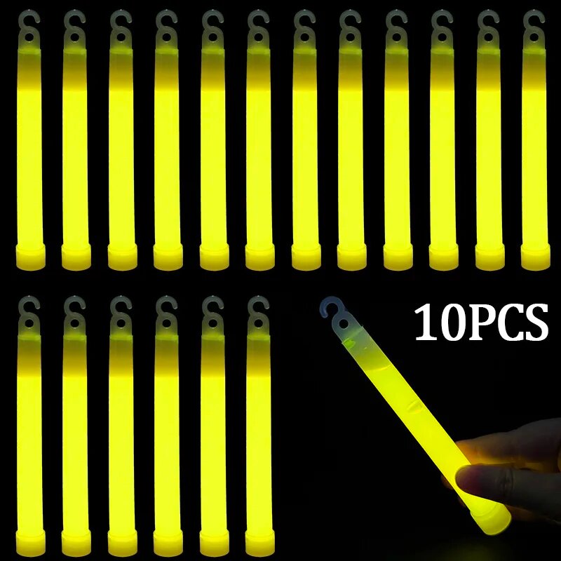 Светящиеся палочки ZQNYCY 6 дюймов Светло-желтый, 10Pcs Yellow