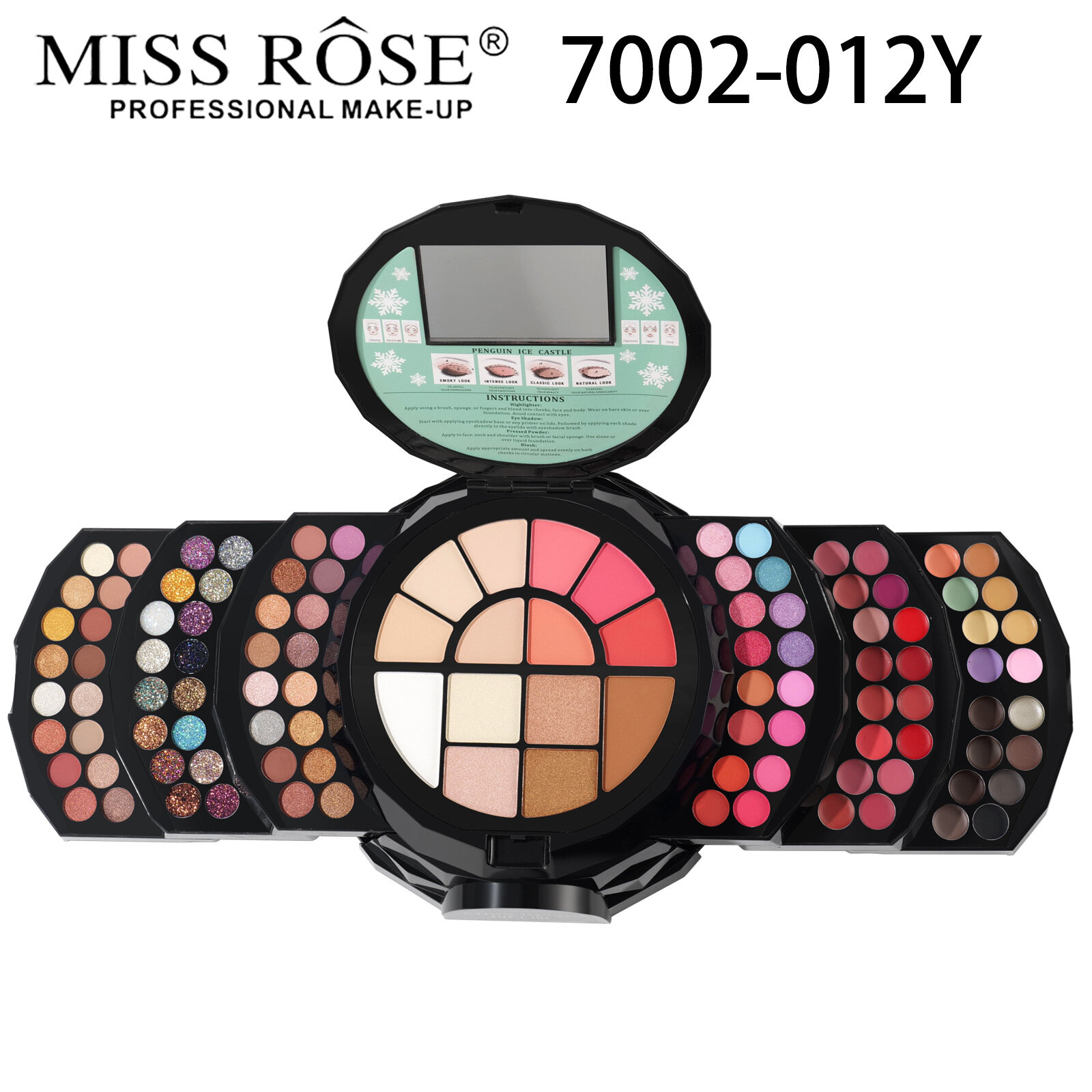 Палетка макияжа MISS ROSE 7002-012Y теплый стандарт