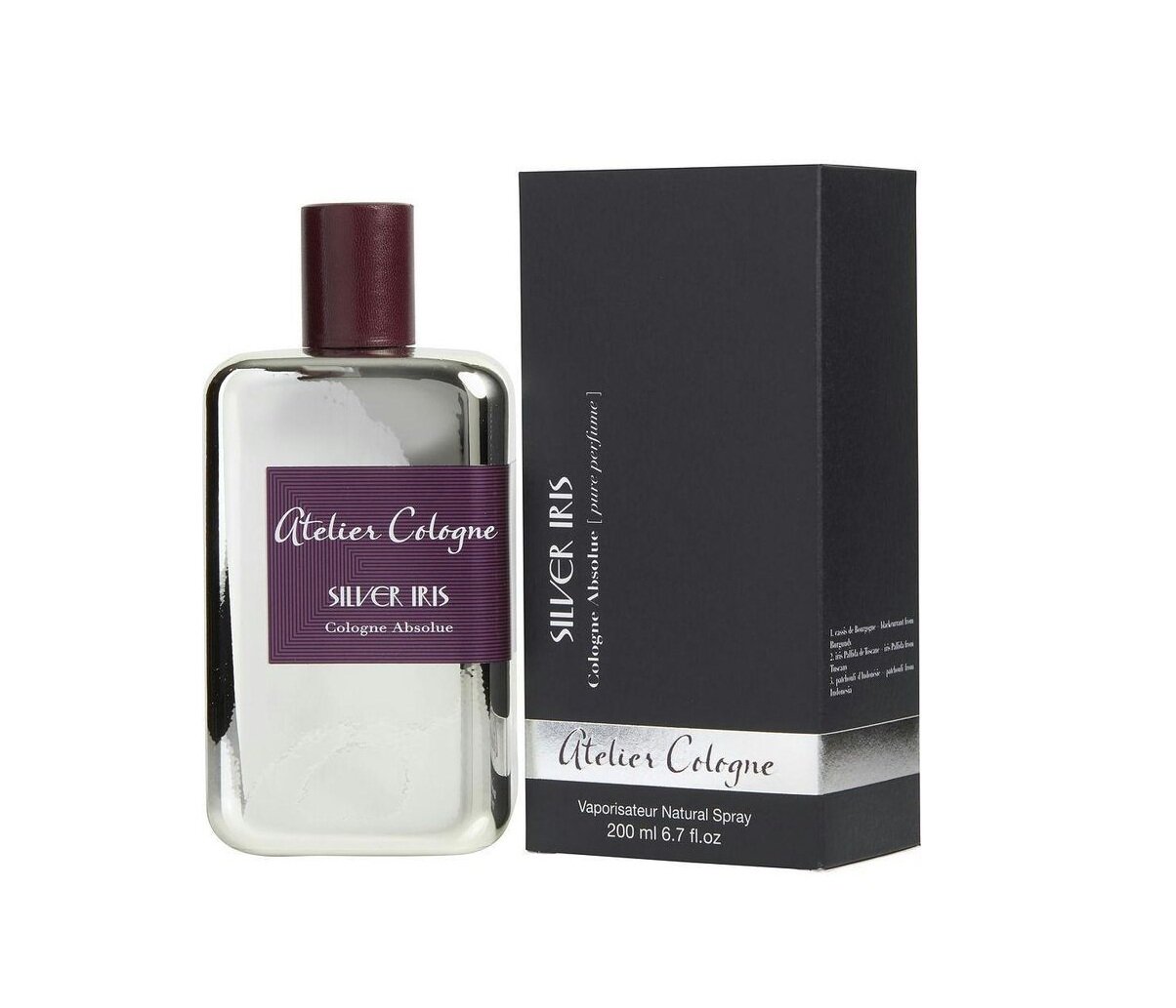 Atelier Cologne Silver Iris 200 мл одеколон для мужчин и женщин, восточные, цветочные