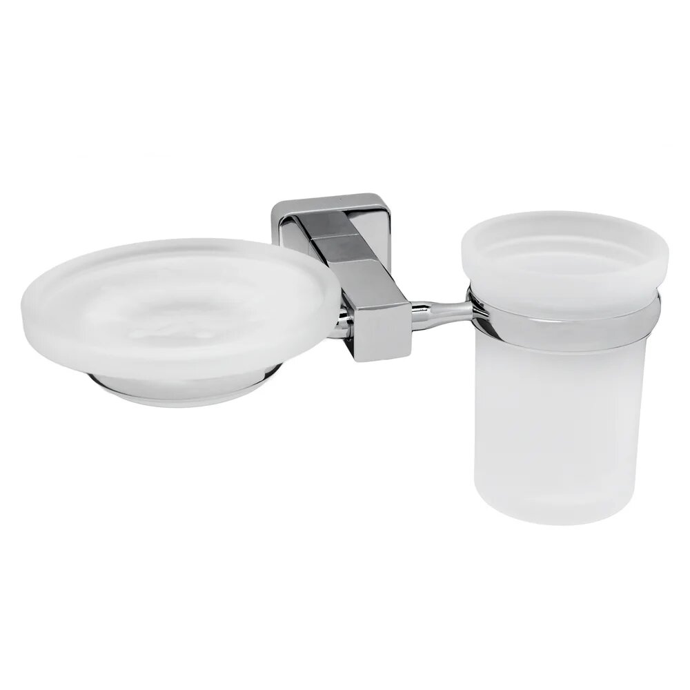 Стакан для ванной Wasserkraft Lippe K-6526 из латуни, стеклянный