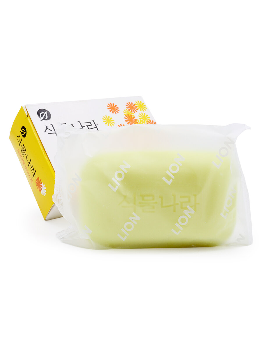 LION Туалетное мыло увлажняющее с экстрактом ромашки Botanic Nation Camomile Moisture, 90 г