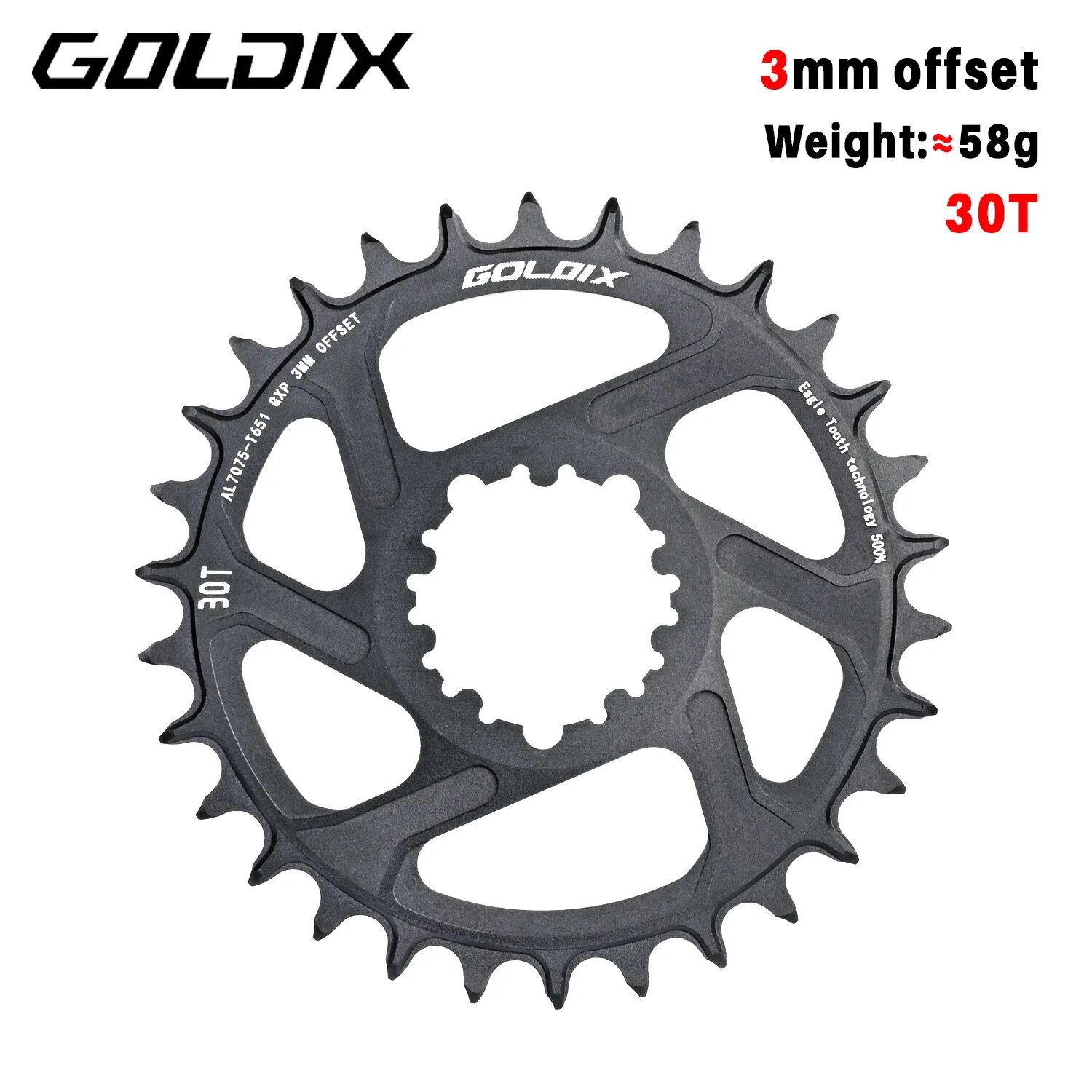 GOLDIX 30T Цепь MTB, 3mm Offest