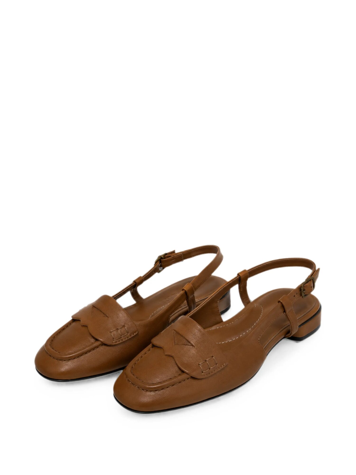 Лоферы POMME D´OR Slingback loafer-inspired pumps, размер 41, коричневый — фото 1