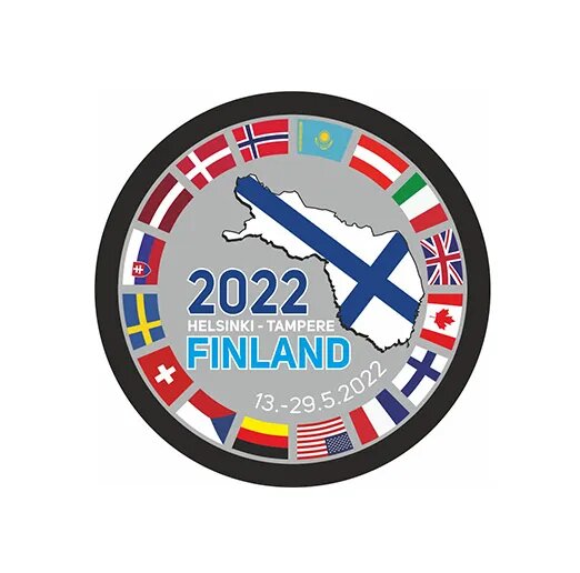 Rubena Шайба ЧМ 2022 Финляндия Флаги 1-ст.