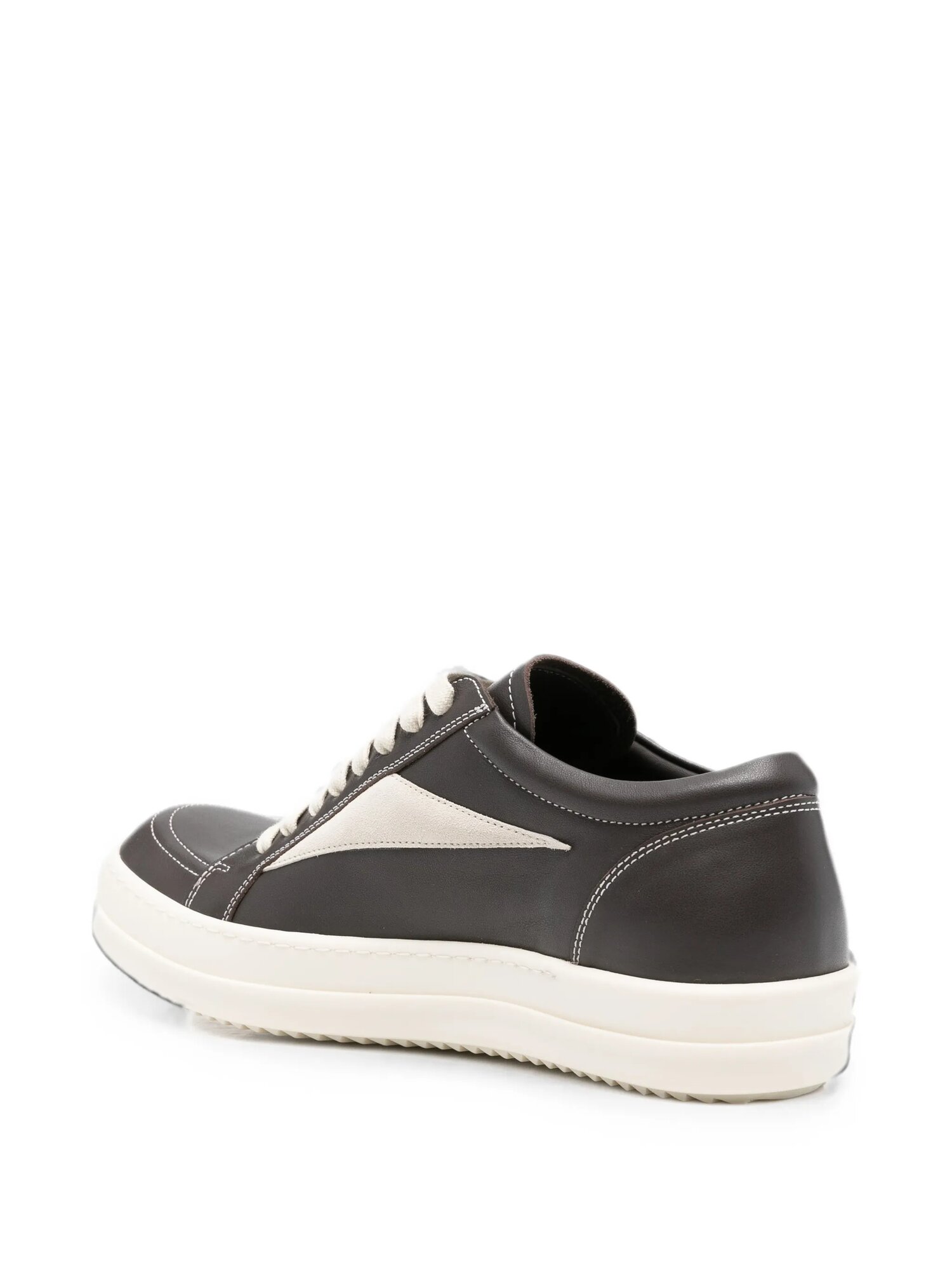 Кроссовки Rick Owens Leather panelled sneakers, размер 41 EU, коричневый — фото 1
