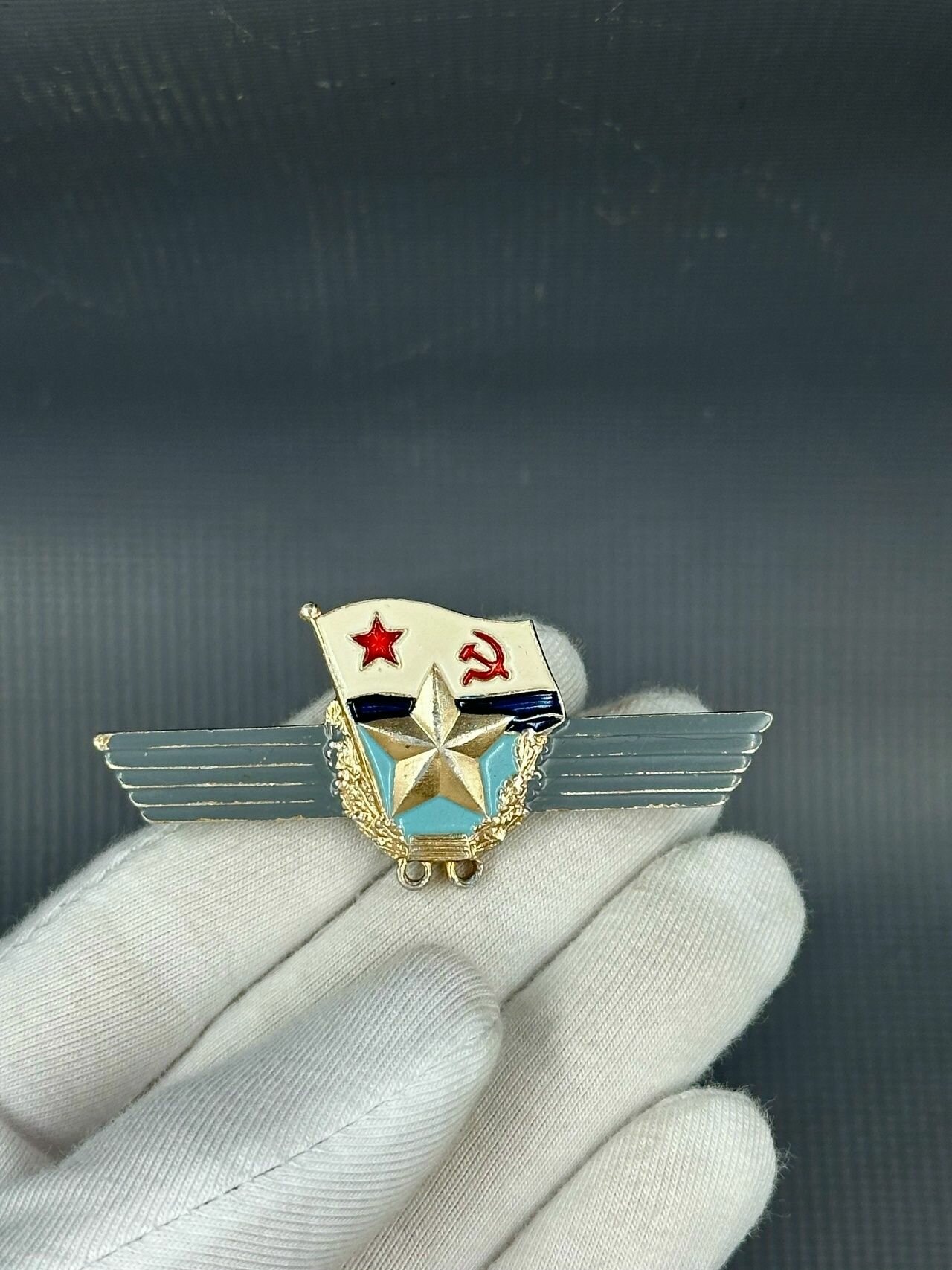 Знак За сверхсрочную службу ВМФ СССР Ленинград (лпмо) 1965-1975 Редкий!