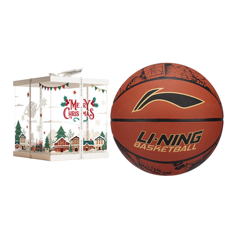 Баскетбольный мяч унисекс Li Ning Rubber Basketball, коричневый, размер 7, версия CN
