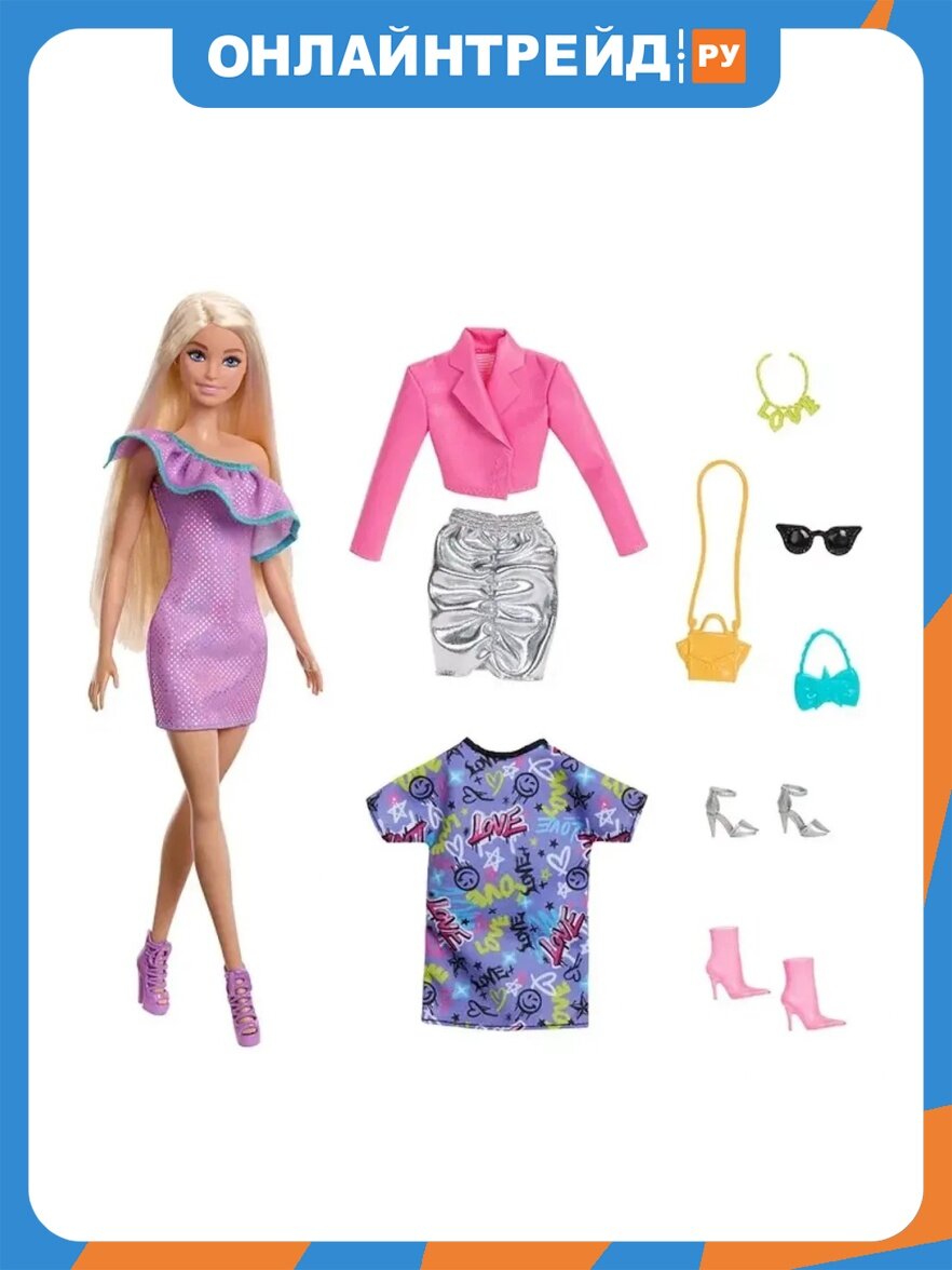Кукла Barbie HYT61 с аксессуарами, серия Fashionistas