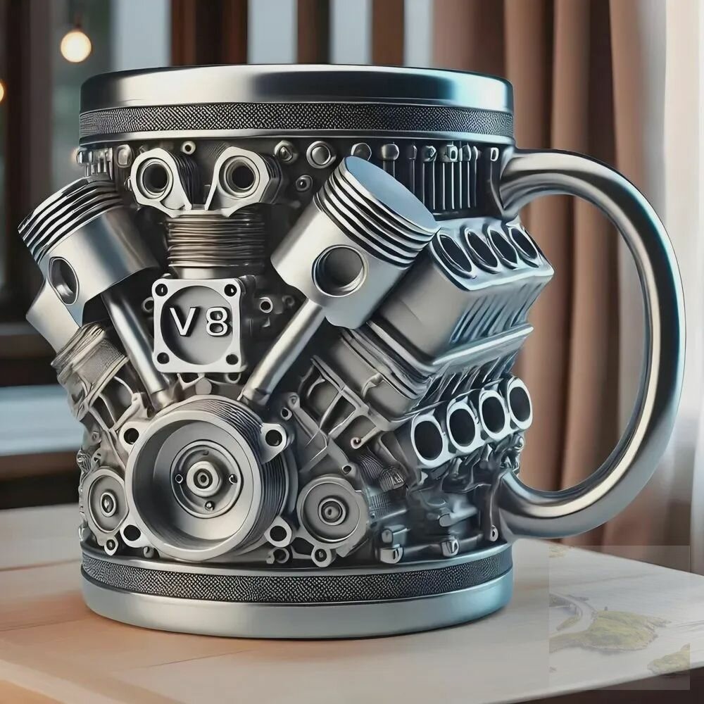 Кружка "Двигатель V8", 200 мл, 1 шт
