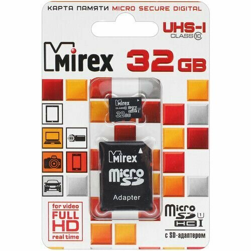 Карта памяти microSDHC, объем 32 ГБ
