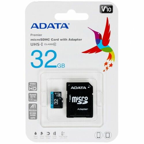 Карта памяти microSDHC, объем 32 ГБ