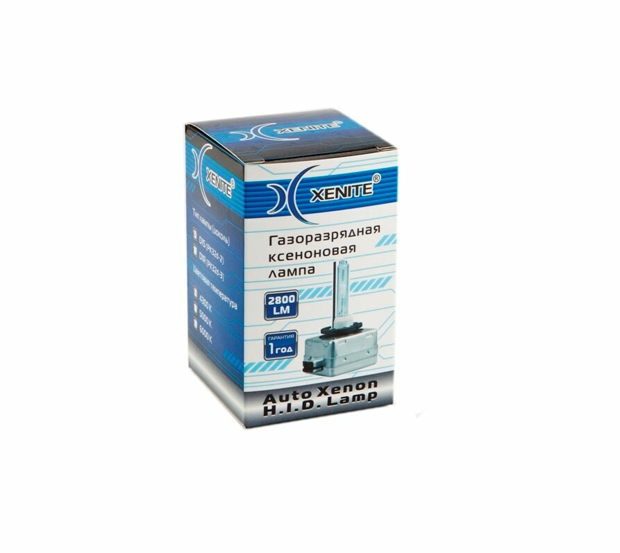 Лампа ксеноновая головного света D1S PK32d-2 4300K Standart 85V 35W картон 1шт, XENITE 1004066