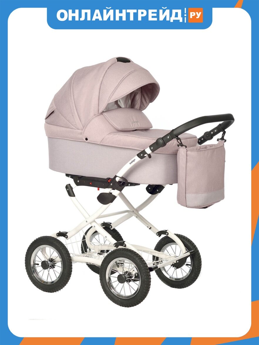 Коляска 2 в 1 Indigo BARBARA Classic Ba 07 розовый
