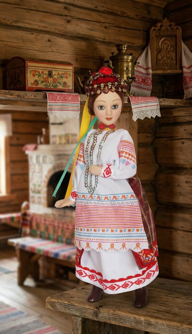 Кукла коллекционная в праздничном костюме Калужской губернии