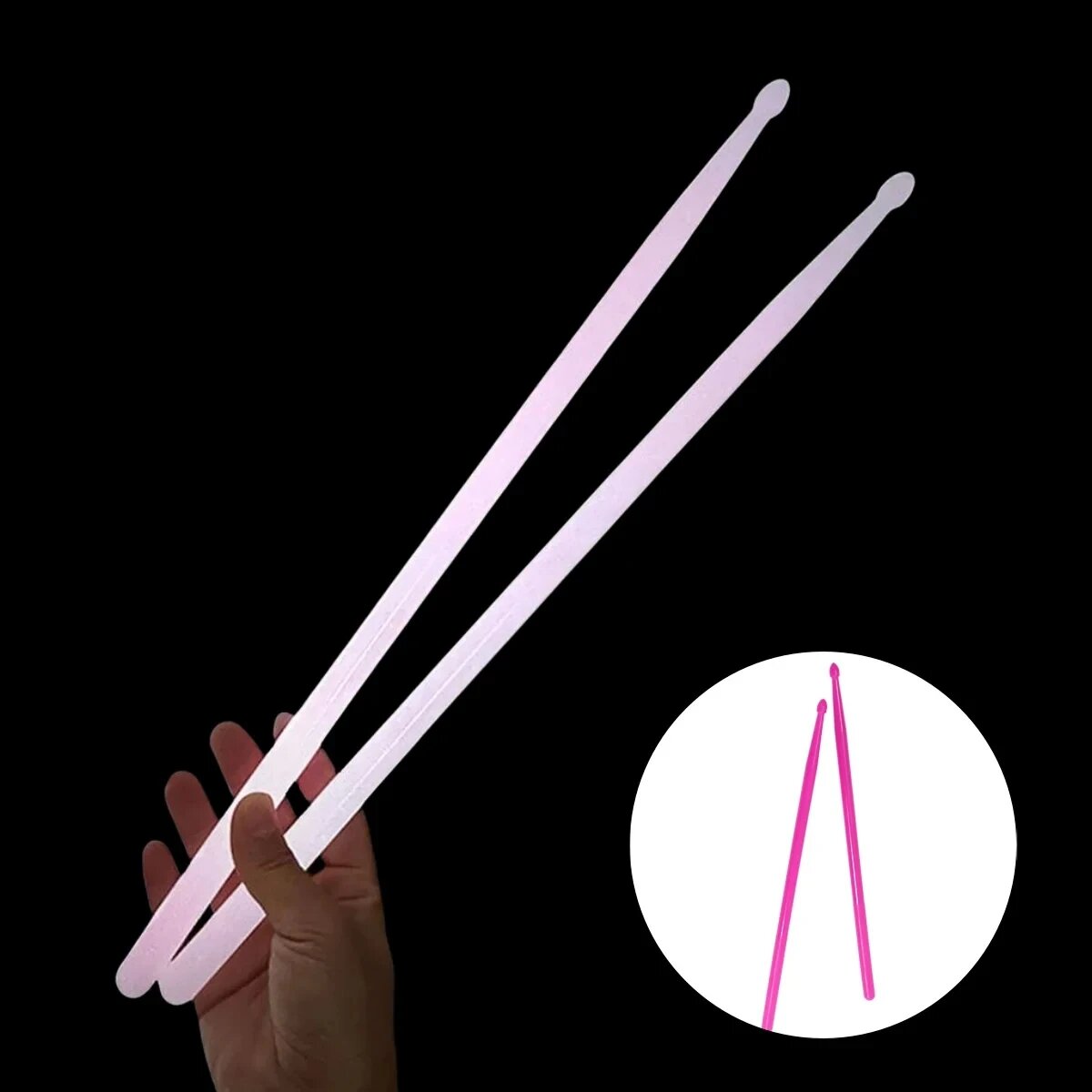 Светящиеся барабанные палочки Miwayer 5А Розовый, Pink