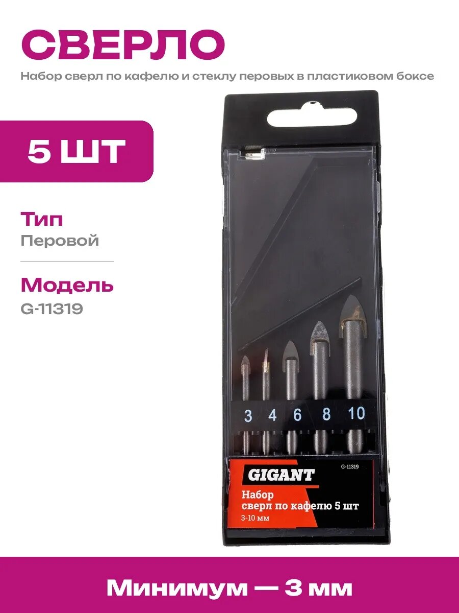 Сверла по плитке перовые с цилиндрическим хвостовиком