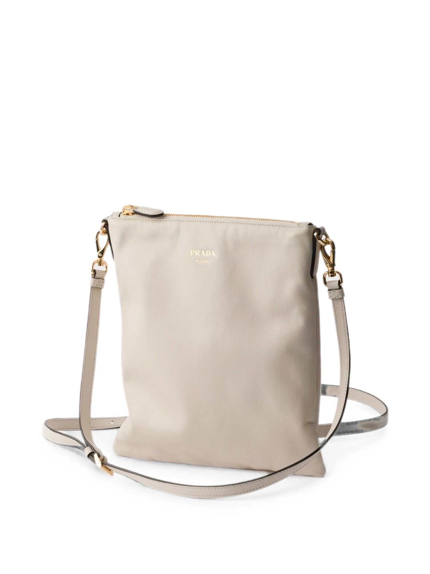 Сумка Prada Nappa leather mini shoulder bag, бежевый/белый — фото 1