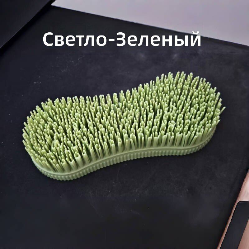 Щётка для ухода за лошадьми, пластиковая, мягкая, зелёная