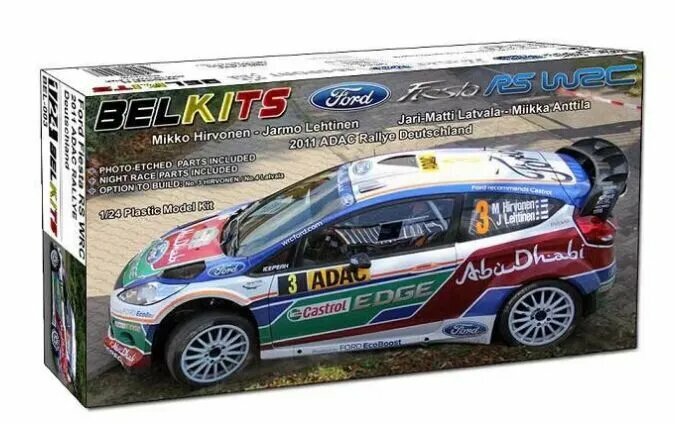 BELKITS BEL003 1/24 Новый Ford Fiesta WRC 2011 Пластиковая сборка, стандартное исполнение модели