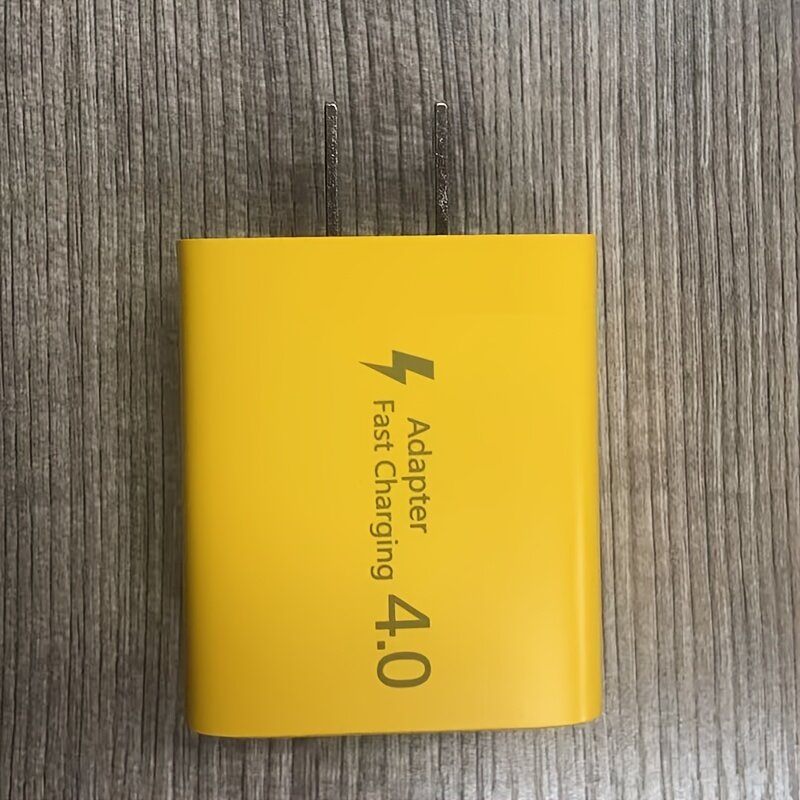 4-портовое зарядное устройство USB-C (2A2C) с быстрой зарядкой QC+PD, вилка США, желтый