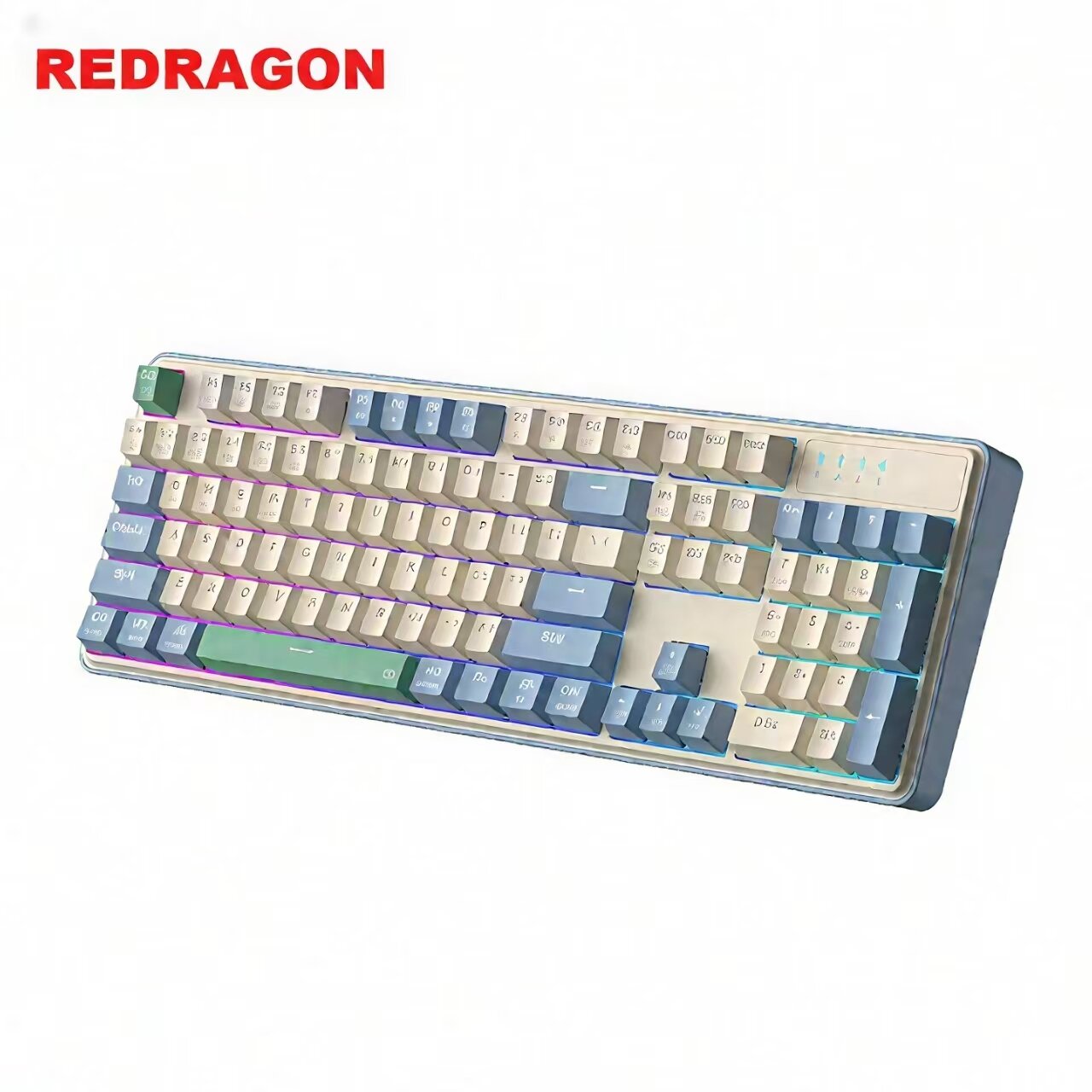 Механическая клавиатура REDRAGON KS104-B, бежевый/синий, PBT, 104 клавиши, RGB, Cangmuqing-Dragon Dance Switch