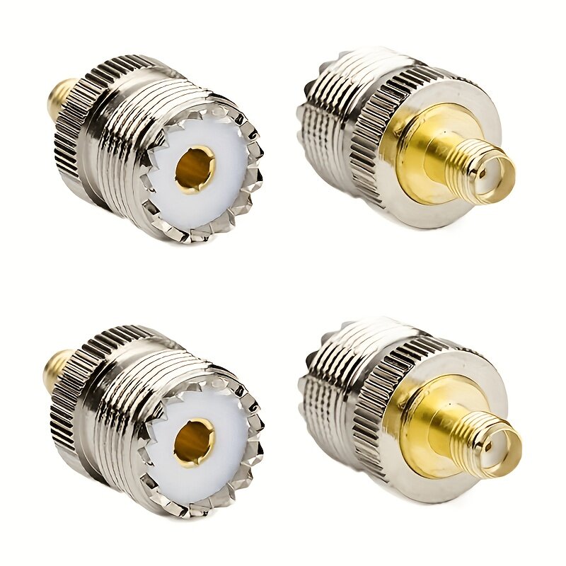 4 шт. Коаксиальный RF переходник SMA (мама) - UHF (мама) SO-239