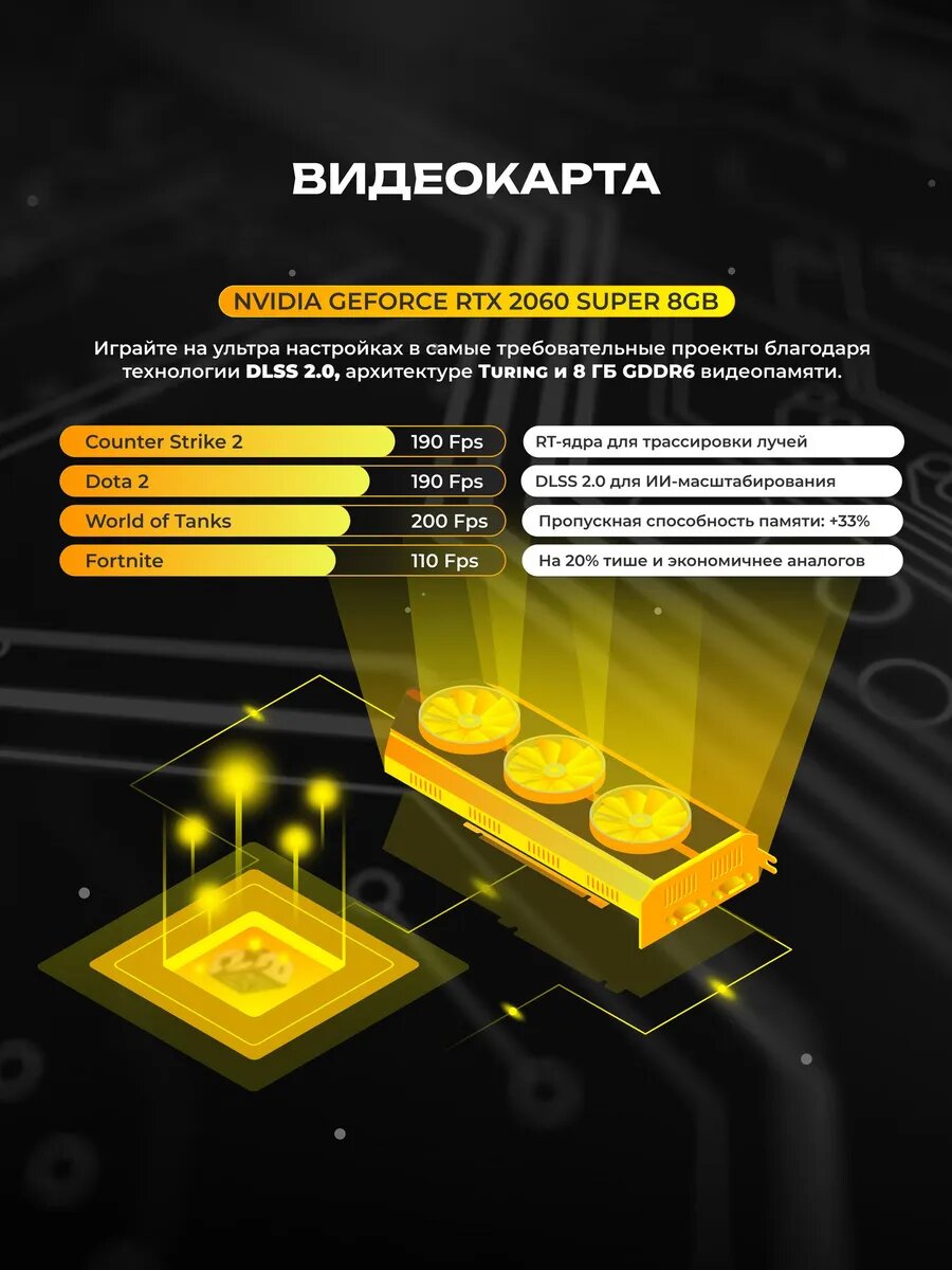 Системный блок мощный ПК, NVIDIA GeForce RTX 2060 SUPER, Intel Xeon E5-2680 v4, DDR4 32 ГБ, SSD 1 ТБ — фото 1