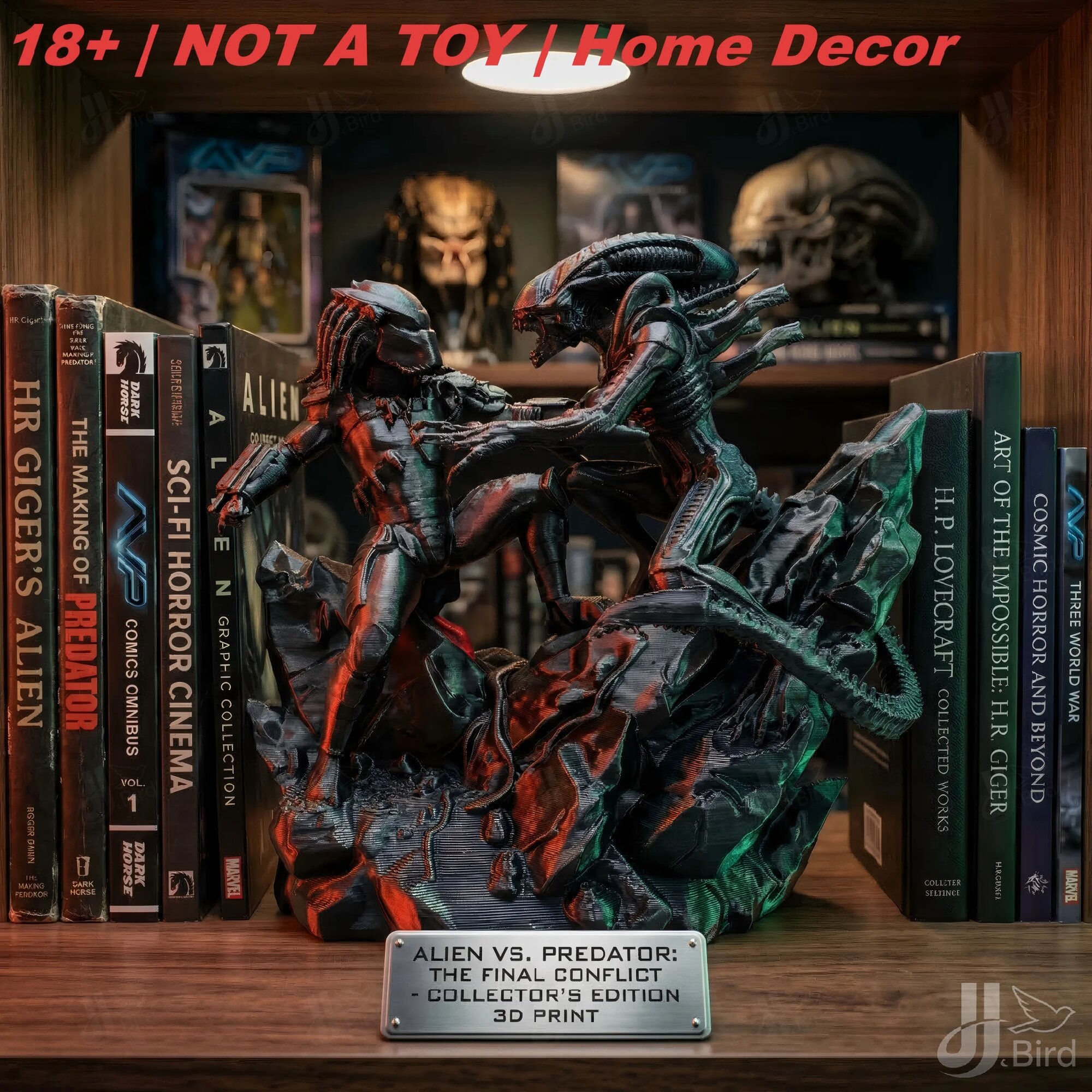 Статуэтка J BIRD Alien Hunter VS Alien Monster — фото 1