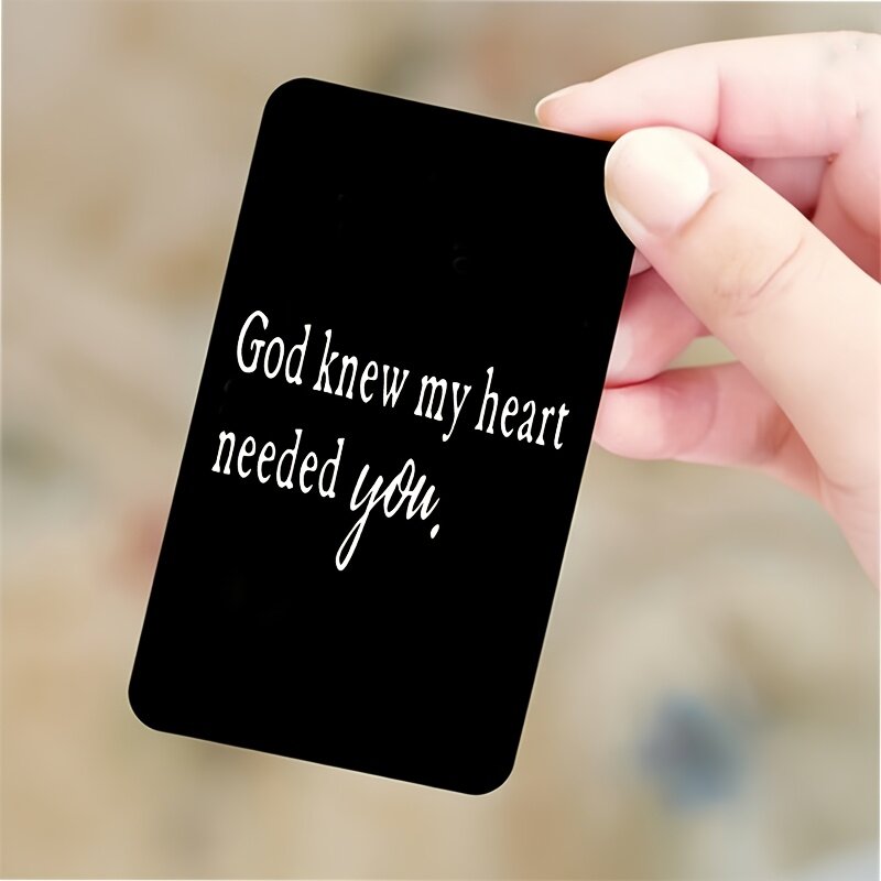 Любовная открытка "God Knows What My Heart Needs" - 1 шт, черная, для парня, мужа или жены