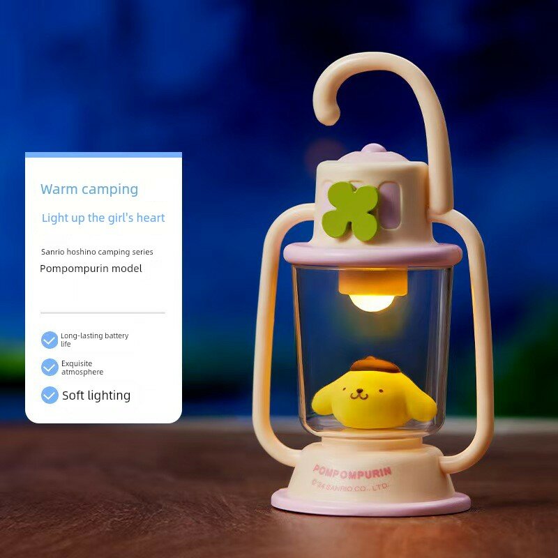 Светодиодный ночник MINISO Sanrio Starry Night Camping, прикроватная атмосферная лампа, фигурка Синаморолла. Ночник