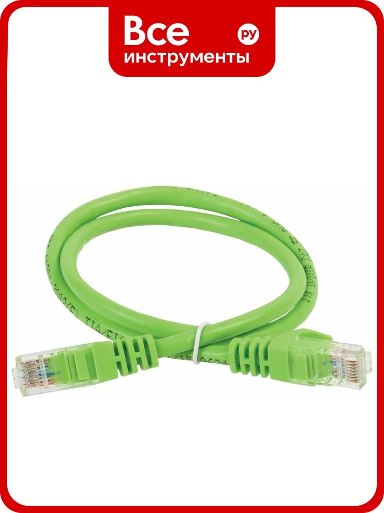 Коммутационный шнур ITK патч-корд, кат.5Е UTP, LSZH, 1м, зеленый PC02-C5EUL-1M