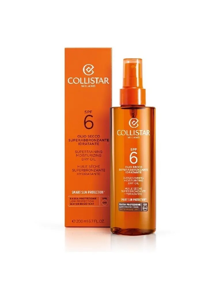 Collistar Supertanning Dry Oil SPF 6/Collistar Водостойкое сухое масло для интенсивного загара 200 мл