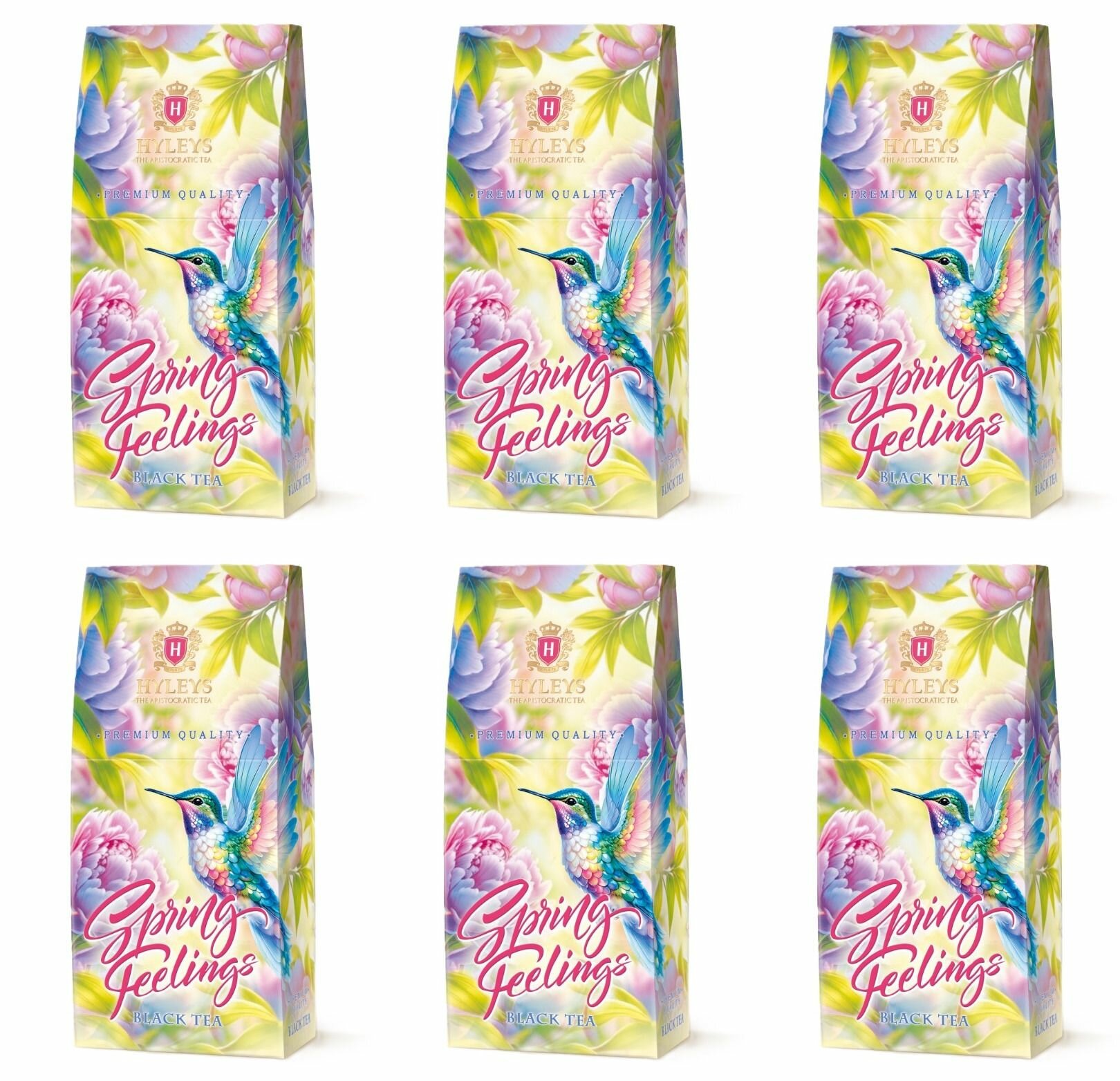 Hyleys Чай листовой Spring Feelings Колибри, чёрный, среднелистовой, 50 г, 6 шт