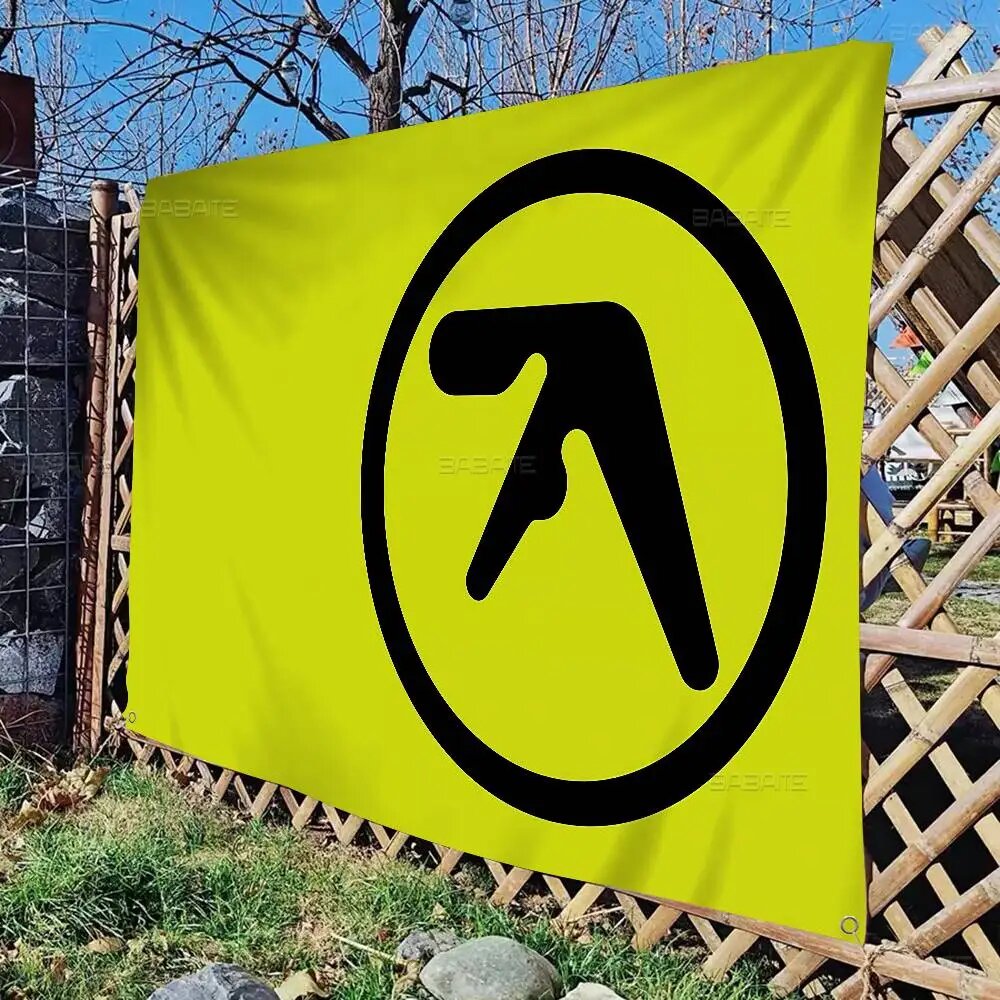 Флаг Aphex Twin 19 из полиэстера Желтый, 150x200 cm, z2