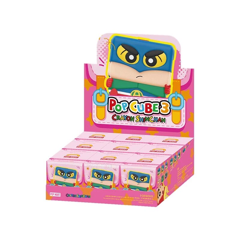 POPMART Crayon Shin-chan POP CUBE-1 2 3 Серия фигурок в слепых коробках, полный набор, декоративный подарок Серия