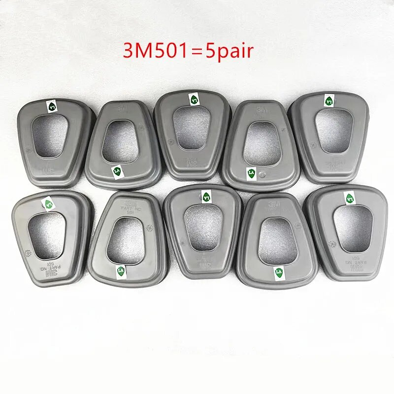 Фиксатор фильтра 3M 501 для противогазов 3M 7502, 6200, 6800 Серый, gray 5pair