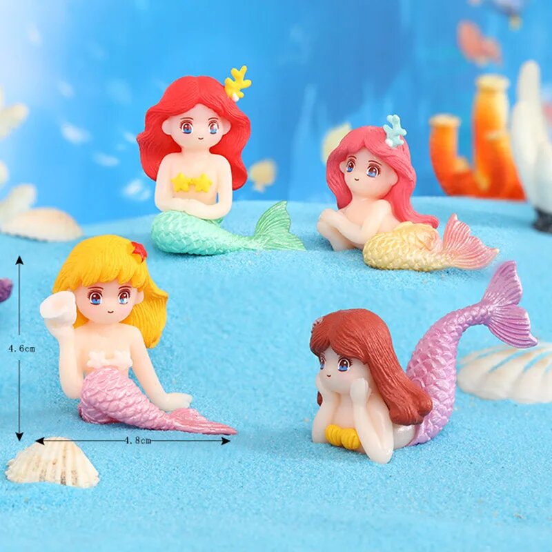 Мини-куклы INKANEAR, набор из 4 штук Mermaid C New