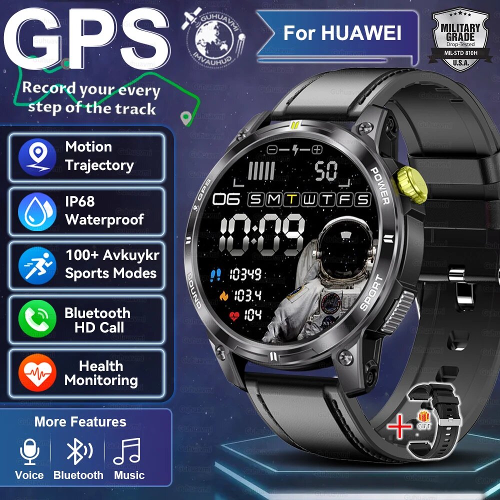 Xiaomi Ultra GPS умные часы для мужчин Black Leather