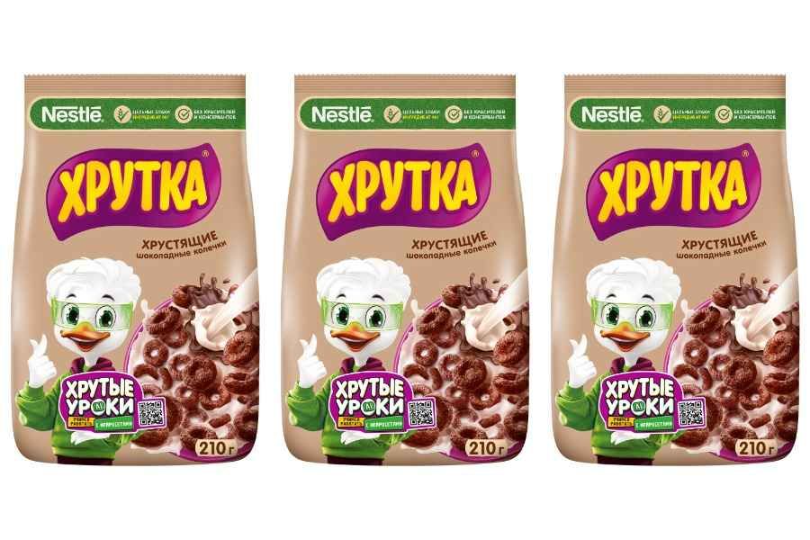 Хрутка Готовый завтрак Шоколадные колечки 210 г, 3 уп