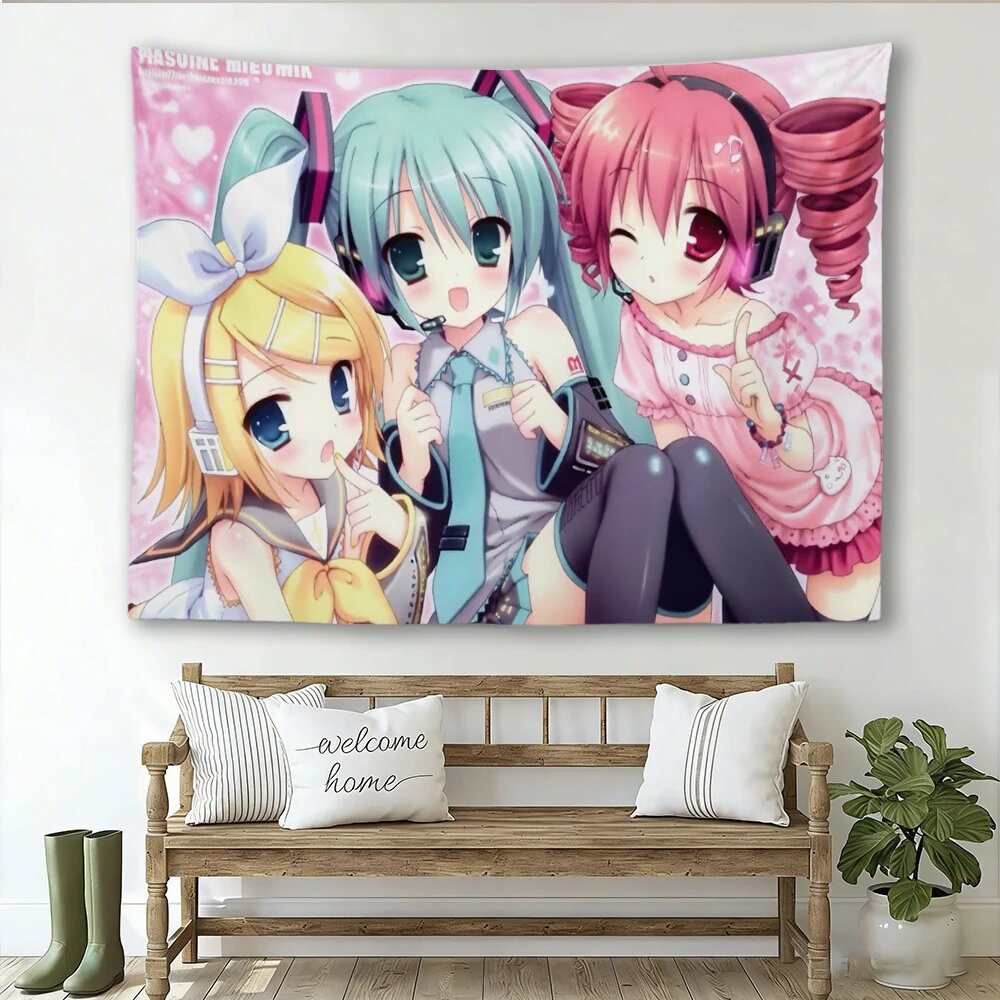 Гобелен Vocaloid Hatsune Miku Rin Teto Bandai 90X150CM