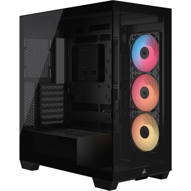 Корпус без блока Case Corsair 3500X RS-R ARGB, Midi-Tower, TG, 3x120mm ARGB, 2xUSB-A 3.2, 1xUSB 3.2 Type-C, E-ATX, ATX, mATX, mITX Black CC-9011322-WW