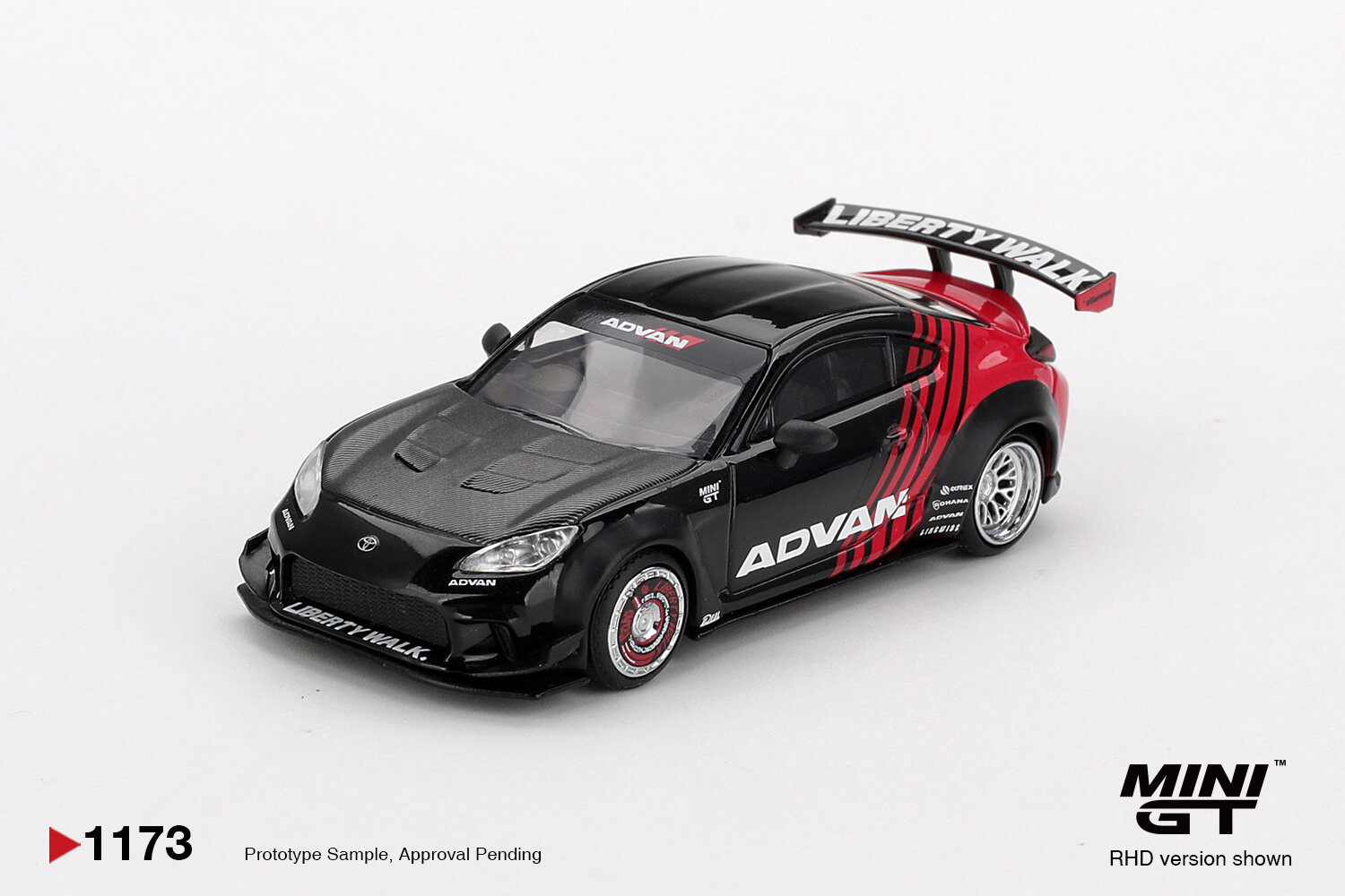 Коллекционная машинка MINI GT 1:64 Toyota GR86 LBNation Advan